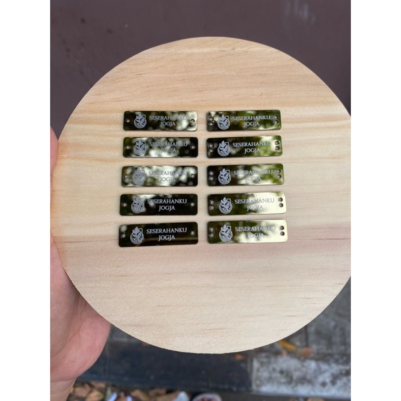 Jual Label besi hijab label besi tebal label meja 1x3,5 cm | Shopee ...