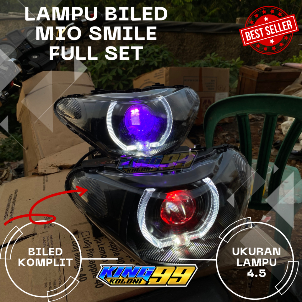 Jual LAMPU BILED MIO NEW MIO SMILE 4.5INC SET REFLEKTOR | Shopee Indonesia