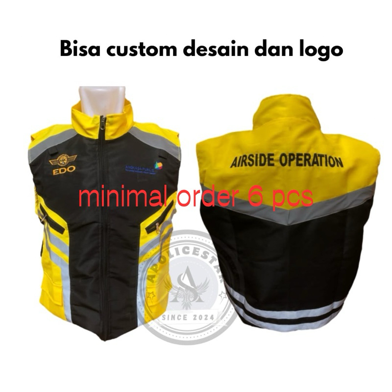 Jual Rompi PU / PUPR safety proyek lapangan model kerah bisa custom ...