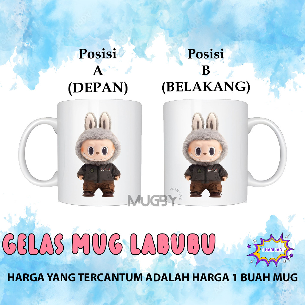 Jual LABUBU Mug Labubu Kado Labubu Mug Custom Labubu Mug Viral Kado ...