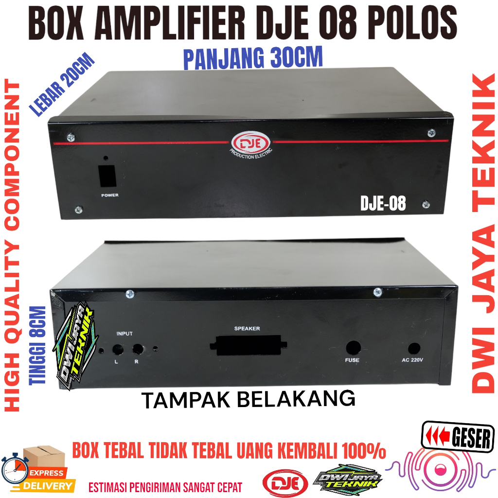 Jual BOX AMPLI AMPLIFIER DJE 08 POLOS | Shopee Indonesia