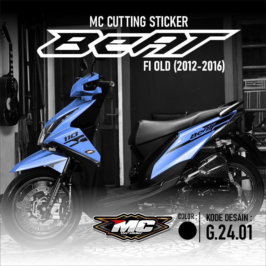 Jual ( COD ) Cutting Stiker Striping Variasi Beat Fi 2012 2013 2014 ...
