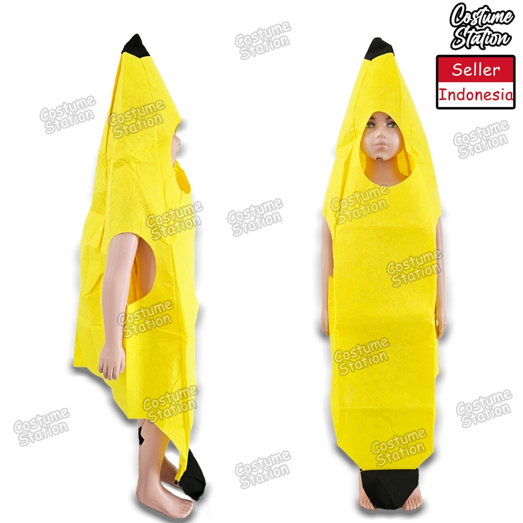 Jual Kostum Mascot Buah Pisang / Costume Onesie Maskot Yellow Banana ...