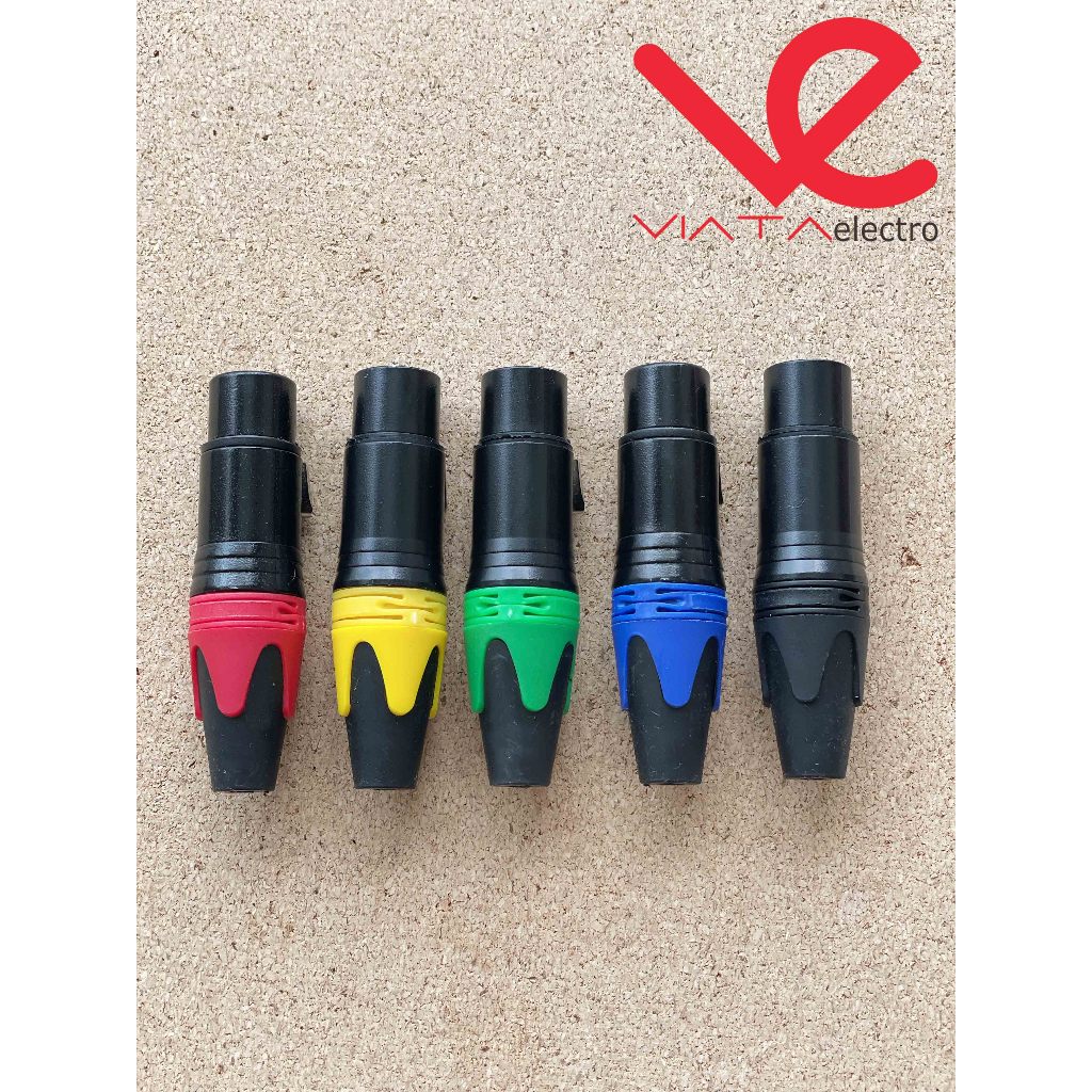 Jual 5 BUAH JACK XLR MALE ATAU FEMALE SOCKET CANON JACK CANON WARNA ...