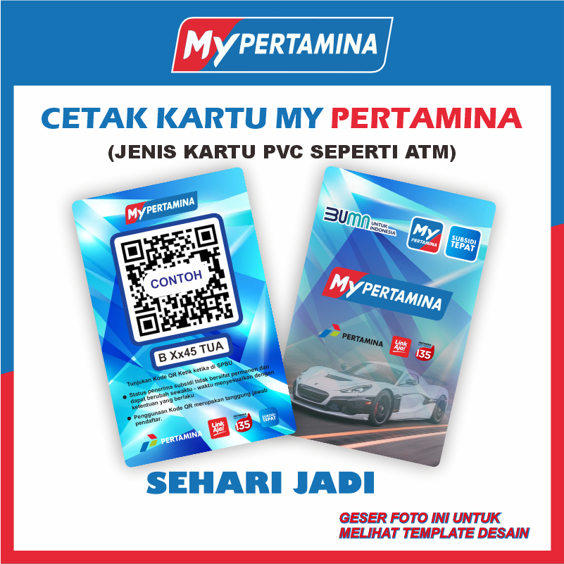 Jual Cetak KARTU MY PERTAMINA PRINT BARCODE MY PETAMINA SEHARI JADI | Shopee Indonesia