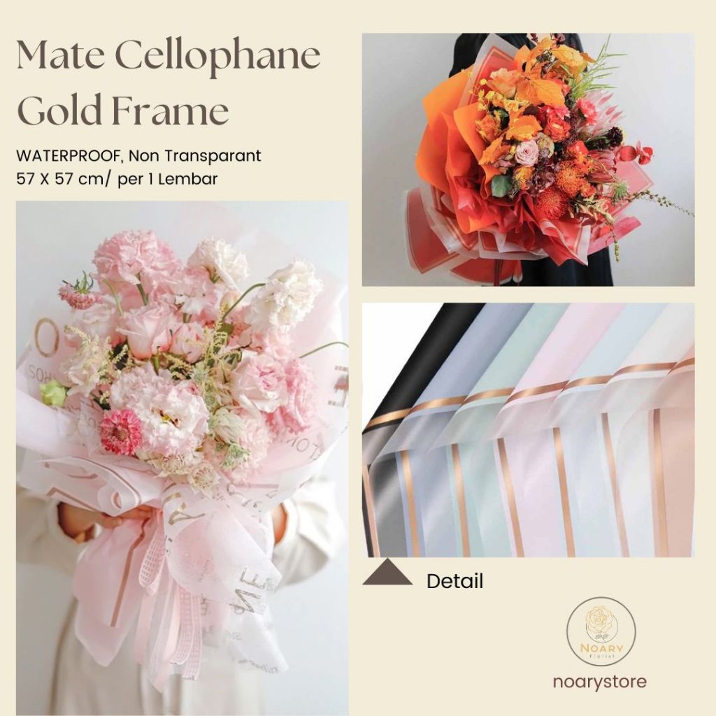 Jual MATE CELLOPHANE GOLD FRAME / PAPER | Shopee Indonesia