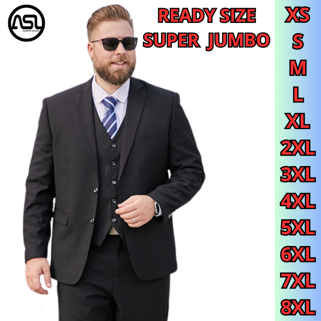 Jual Jas Pria Jumbo Ukuran 2XL 3XL 4XL 5XL 6XL 7XL 8XL Lingkar Dada ...