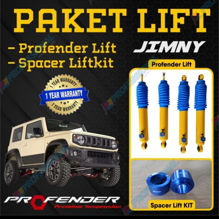 Jual PAKET suspensi lift kit PROFENDER peninggi Suzuki Jimny 19+ JB74 ...