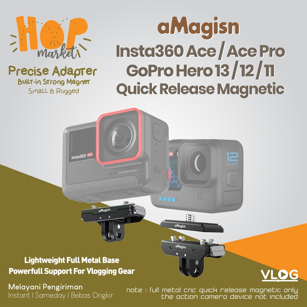 Jual aMagisn Metal Magnetic Quick Release GoPro Insta360 ACE / PRO ...