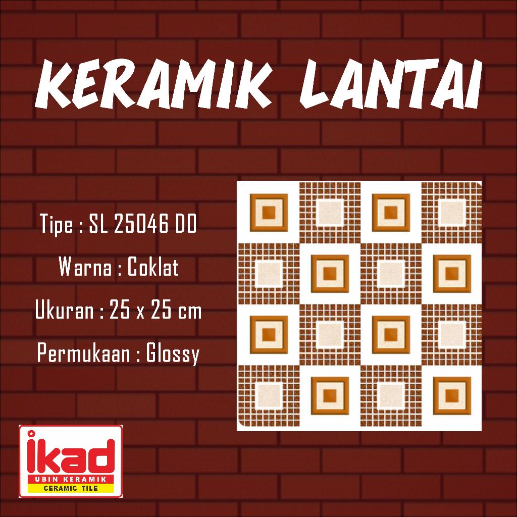 Jual IKAD - KERAMIK LANTAI 25X25/ FLOOR TILE/ KERAMIK LANTAI/ KERAMIK ...