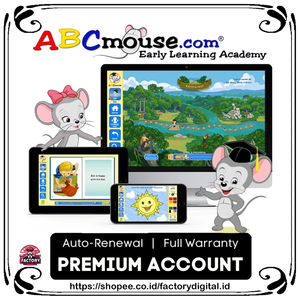Jual ABCmouse - #1 Online Learning Program Untuk Anak Usia 2-8 Tahun | 1 Tahun Full Garansi ...