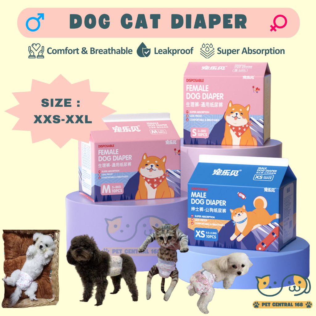 Jual Popok Pampers Anjing Kucing Jantan Betina | Disposable Pet Soft ...