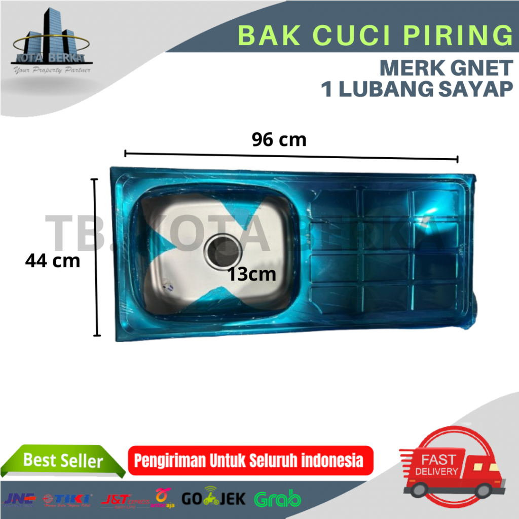 Jual BAK CUCI PIRING / BCP/ KITCHEN SINK 1 LUBANG SAYAP | Shopee Indonesia