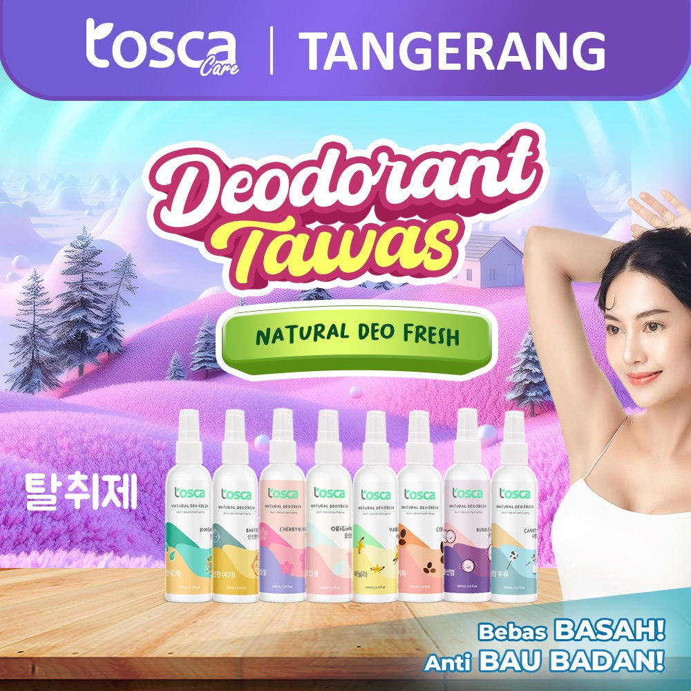 Jual Natural Deodorant Tawas Spray 100ml Tosca Mencegah Bau Ketiak Non ...