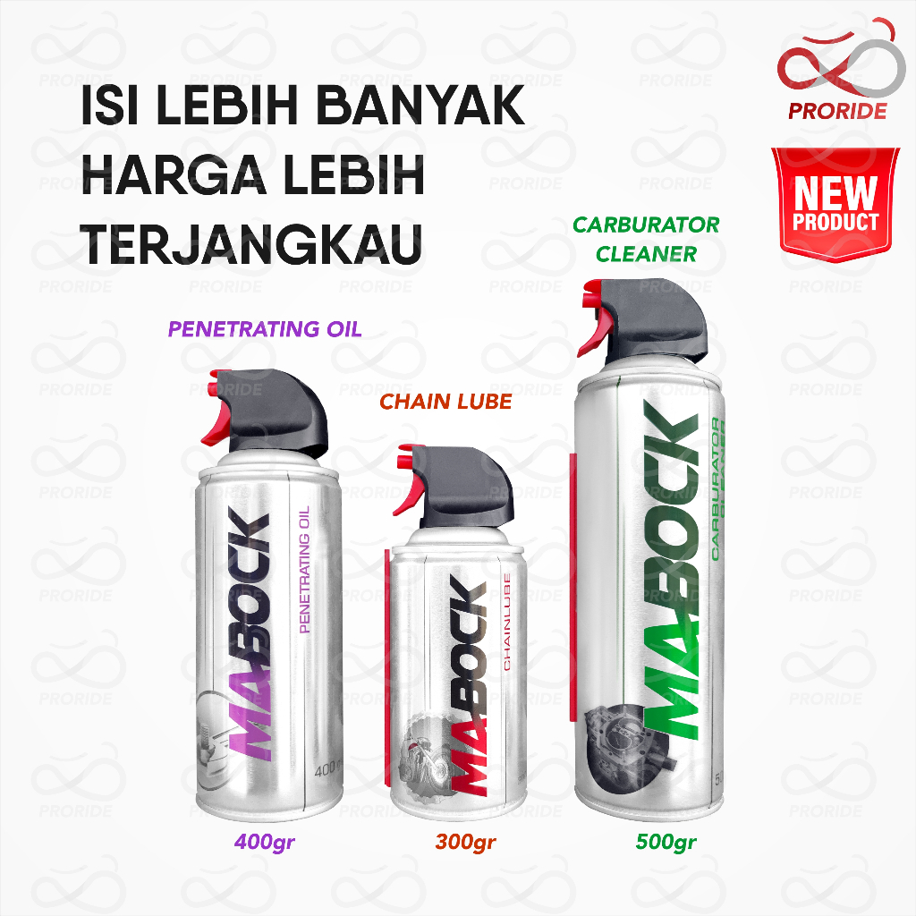 Jual Mabock Carbu Cleaner - Penetrate Oil - Chain Lube - 500ml 300ml ...