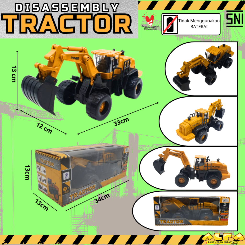 Jual Toko Mainan ALFA Tractor Shovel BOX BP6716 | Shopee Indonesia