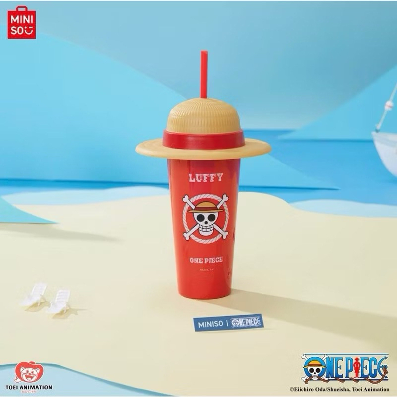 Jual Miniso X One Piece Classic Collection Hat Plastic Tumbler with ...