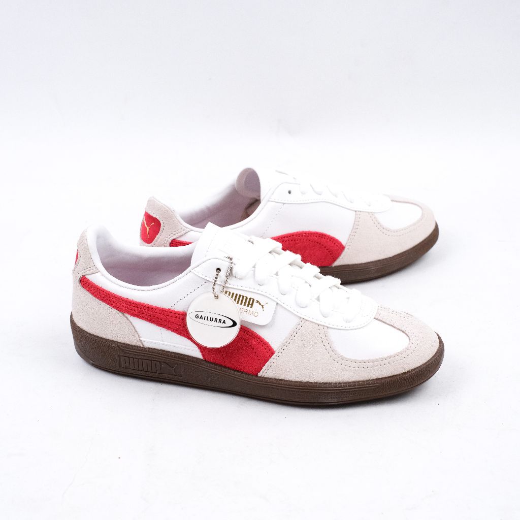 Jual Puma Palermo White Club Red Original | Shopee Indonesia