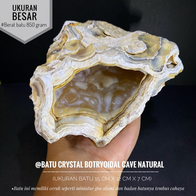 Jual Bongkahan Batu Geode Botryoidal Natural L39 atau Batu Kristal ...