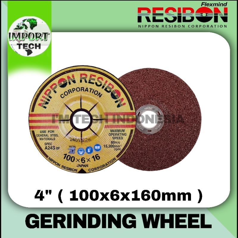 Jual NIPPON RESIBON BATU GERINDA 4" INCH 4" x 6mm/ BATU SELEP 4" Inch ...