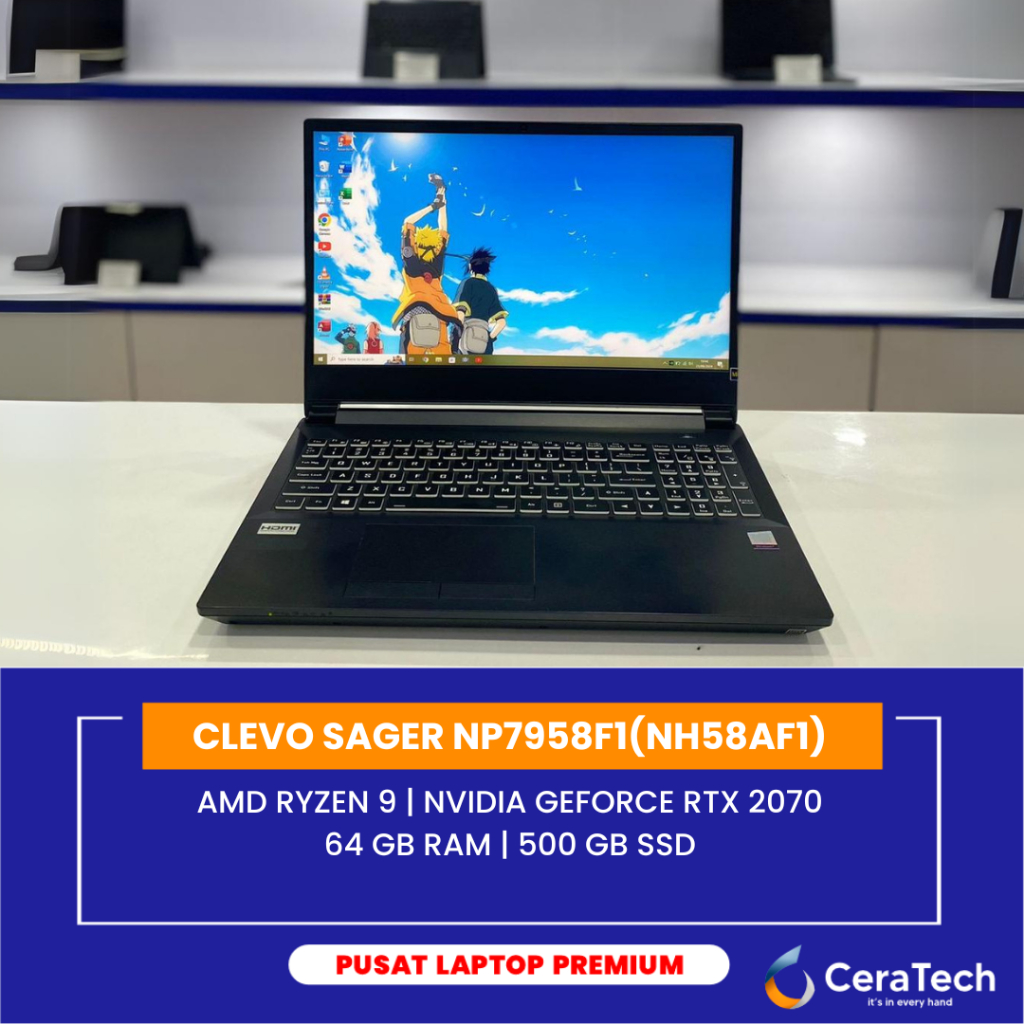 Jual CLEVO SAGER NP7958F1(NH58AF1) AMD RYZEN 9 3900 RAM 64 GB SSD 500 ...
