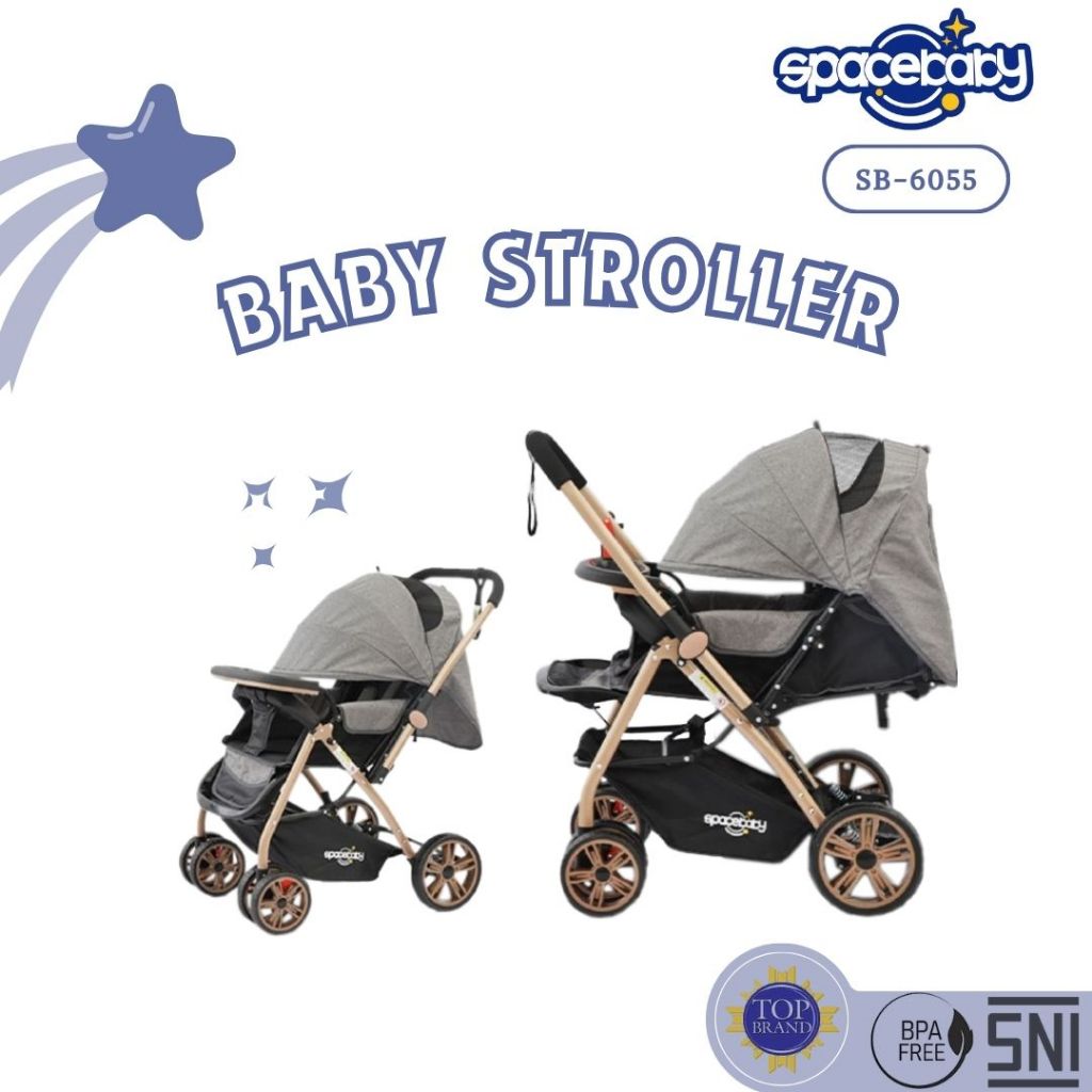 Jual Spacebaby Baby Stroller Kereta Dorong Bayi SB 6055 | Shopee Indonesia