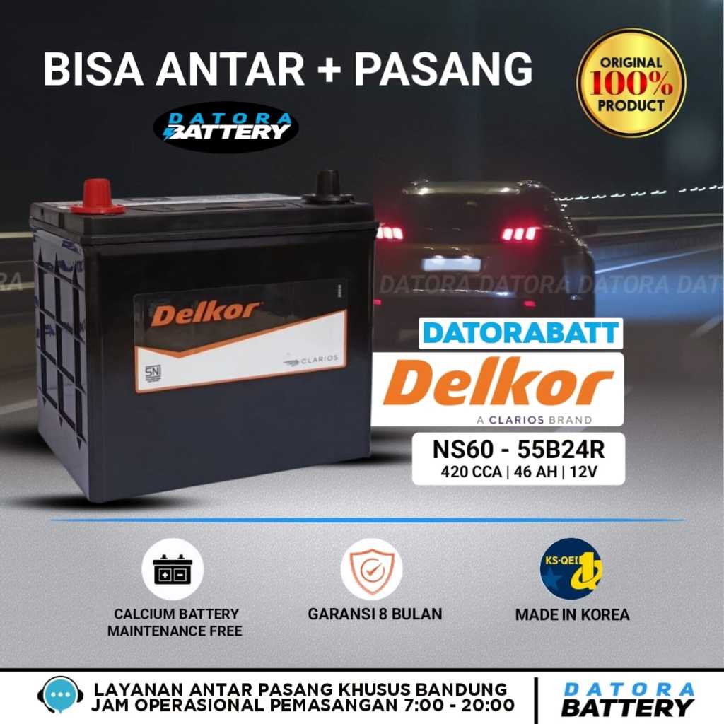 Jual Aki Mobil Suzuki Escudo Lama NS60 / 55B24R Delkor Aki Kering | Shopee Indonesia