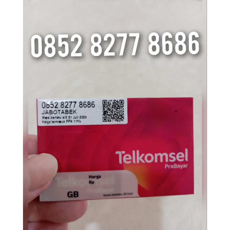 Jual Kartu Perdana Telkomsel 4G 5G 12 Digit Nomor Cantik 0852 8277 8686 | Shopee Indonesia