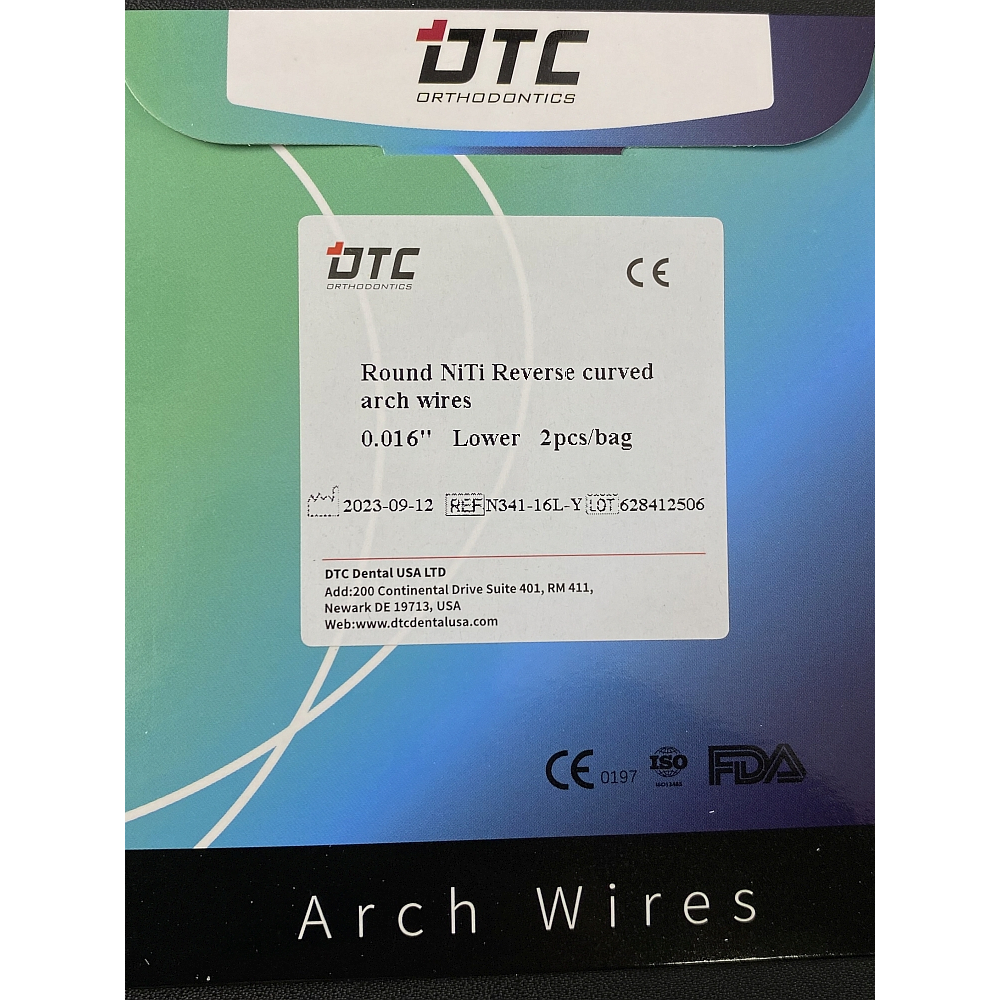 Jual DTC NiTi REVERSE CURVE 016" ARCH WIRES ROUND PACK ISI 2 PCS Kawat ...
