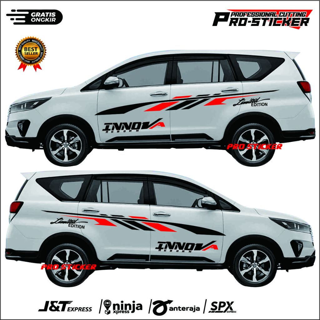 Jual Stiker mobil toyota kijang innova cutting sticker list body innova ...