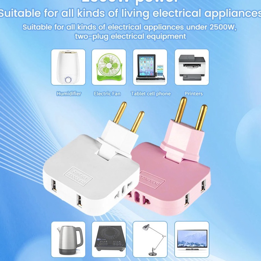 Jual Stop Kontak 3 in 1 Extension Folding Soket Converter Power Socket ...