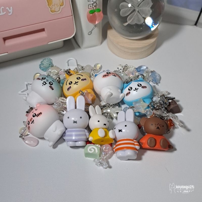 Jual [Original] Miffy and Chiikawa Hachiware Keychain | Beads Interior ...