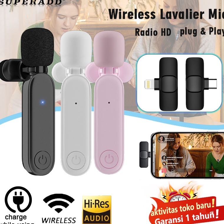 Jual Paling Sesuai CODMic Wireless Clip On Mic Hp Vlog Youtuber Portable Mic for Iphone and ...