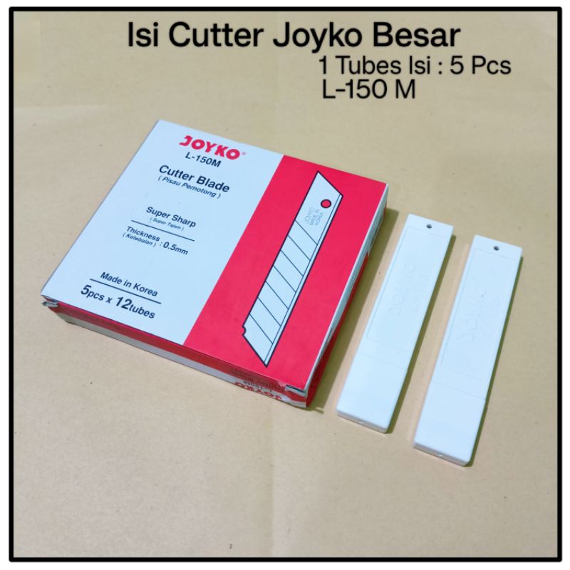 Jual 1 Tubes Isi Cutter Joyko Besar Isi 5 Pcs L-150M | Shopee Indonesia