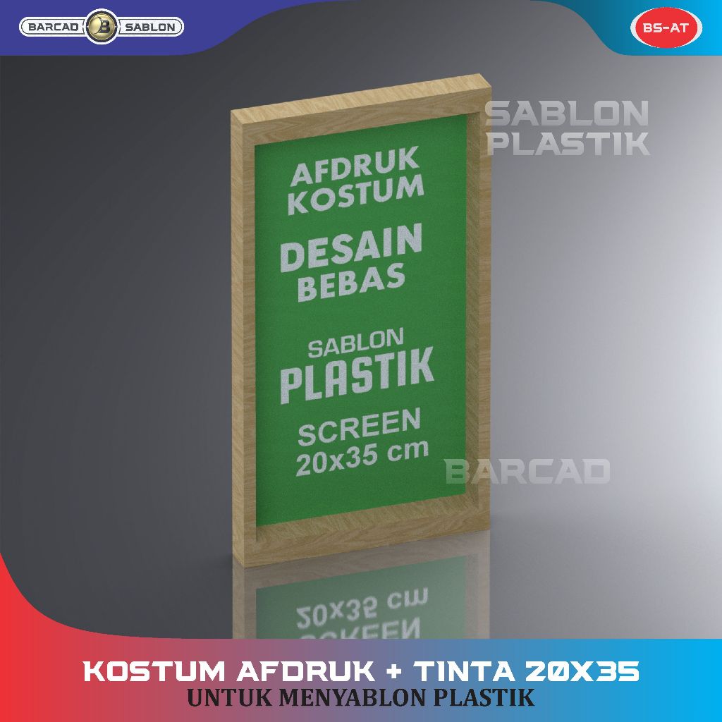 Jual Kostum Afdruk Screen Sablon PLASTIK 20x35 cm Plus Tinta | Shopee ...