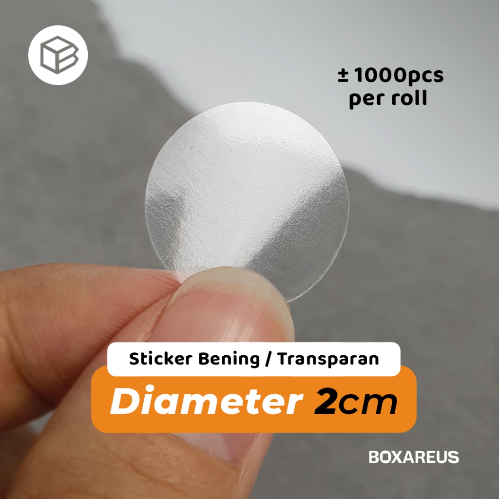 Jual Stiker Bening Sticker Transparan Polos Bulat Bundar | STB | Shopee ...