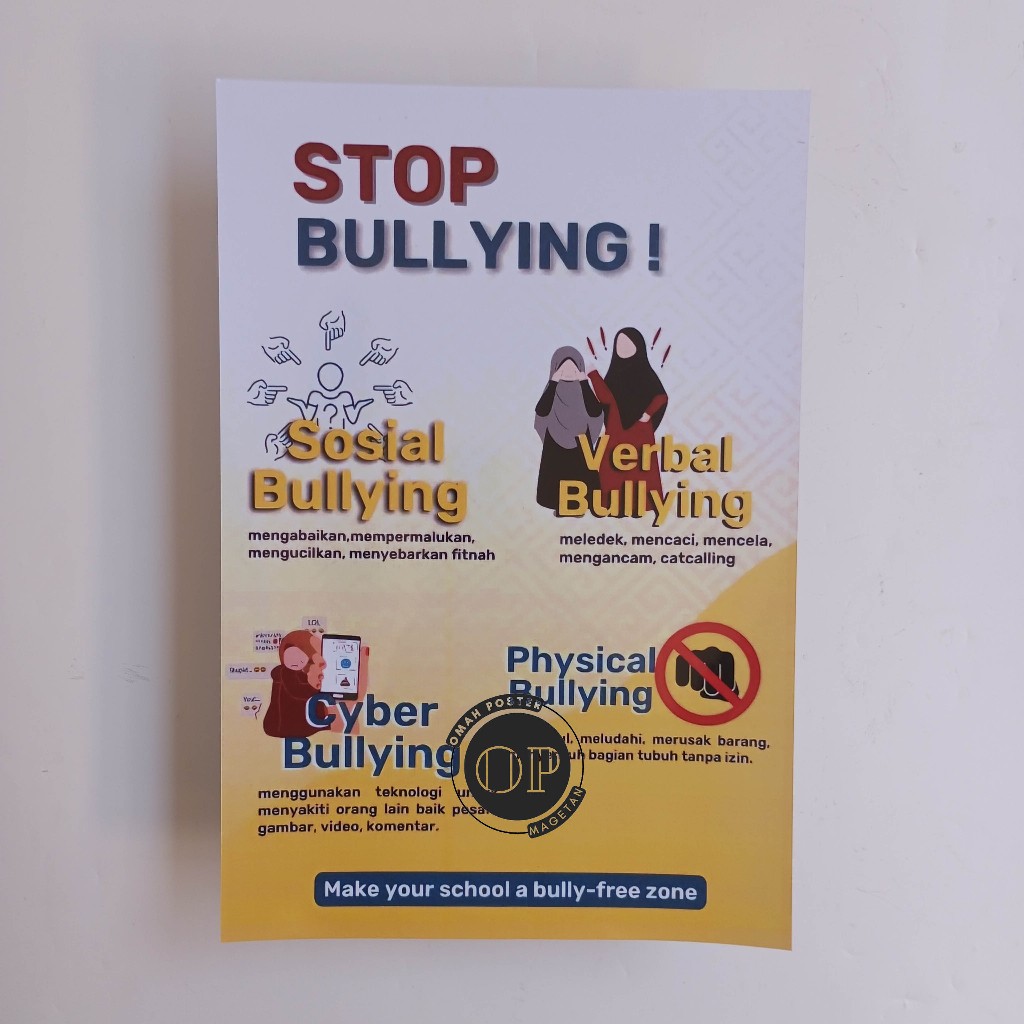 Jual Poster Stop Bullying - Macam-Macam Bullying - Stop Perundungan | Shopee Indonesia