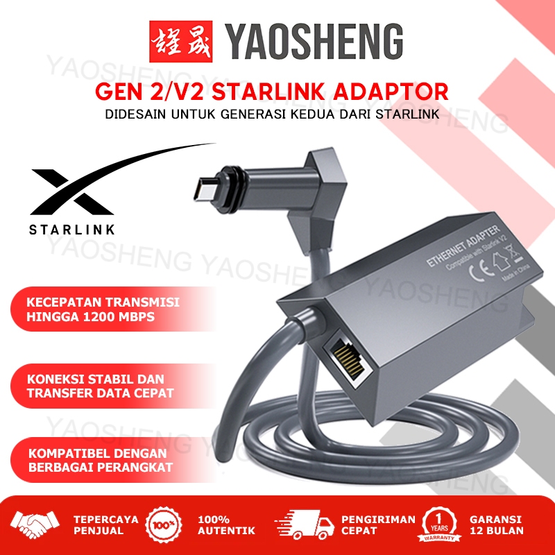 Jual Adapter Lan Starlink V2/Gen 2 STARLINK ETHERNET ADAPTER / LAN ...