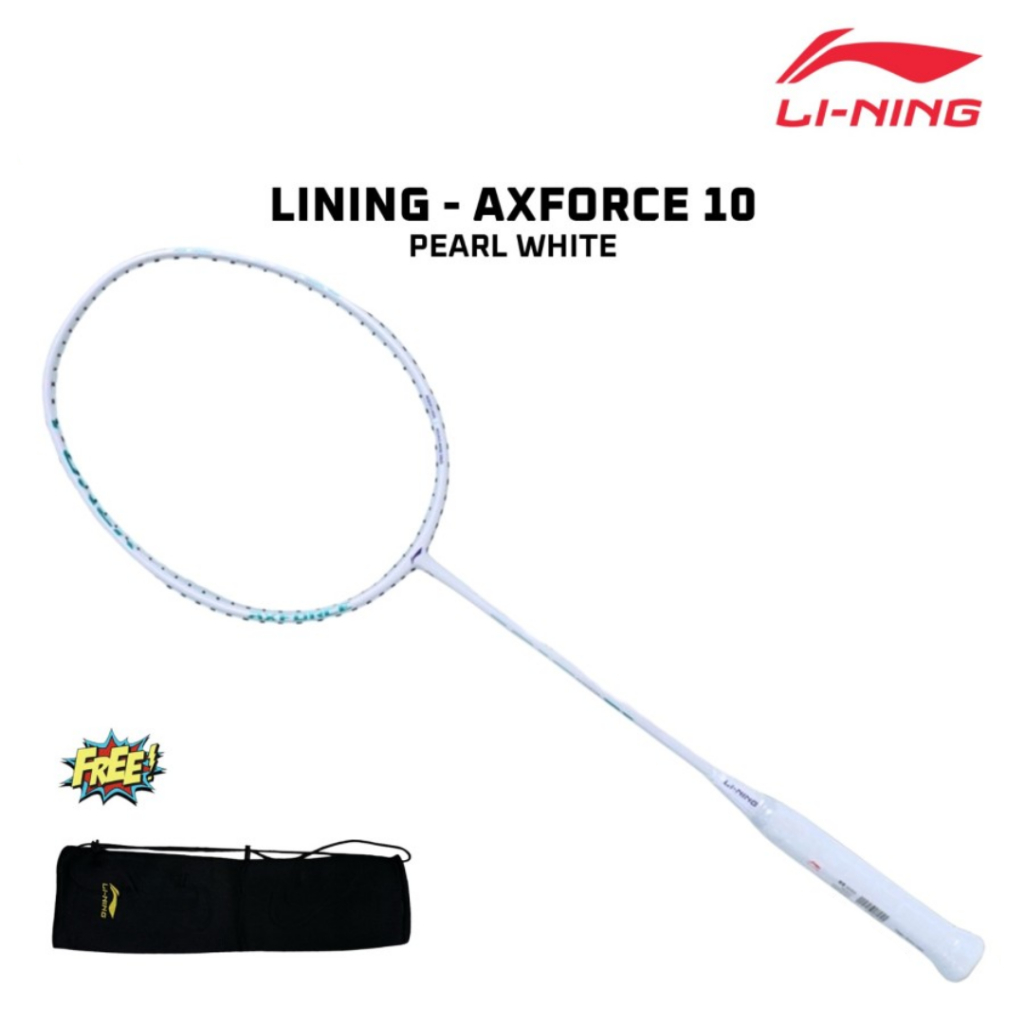 Jual New!Raket Badminton Lining Axforce 10 Pearl White | Shopee Indonesia
