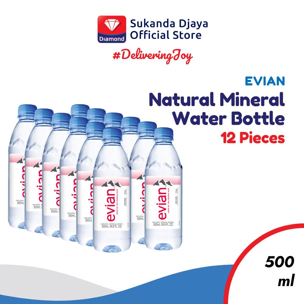Jual Evian Natural Mineral Water PET 500 Ml [Isi 12 Pcs] | Shopee Indonesia