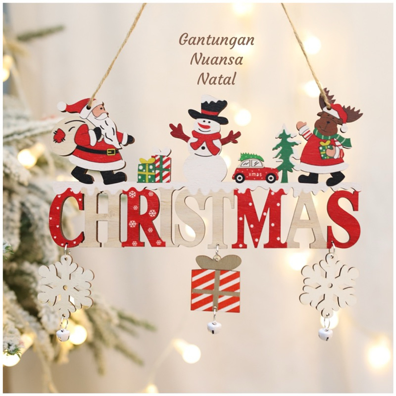 Jual Pajangan Nuansa Natal Hiasan Gantungan Pintu Hiasan Rumah Motif ...