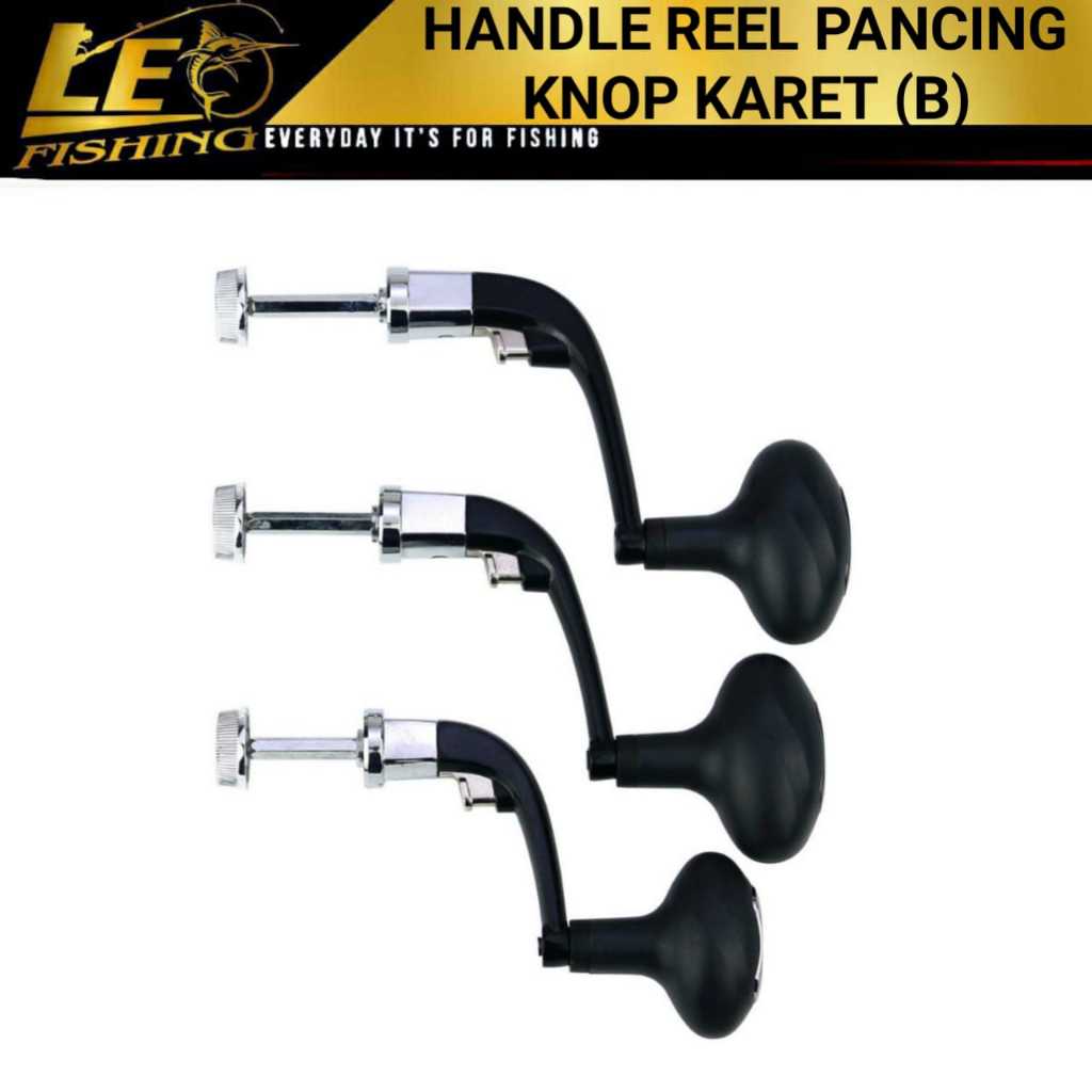 Jual HANDLE REEL PANCING CNC HITAM BESI KNOP KARET (B) (HDLKB) UKURAN ...