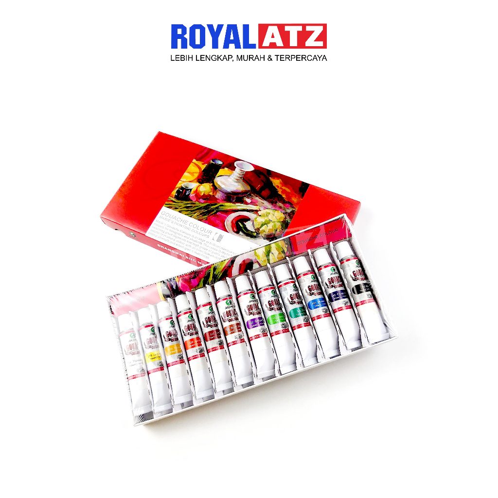 Jual Maries Cat Gouache Tipe 7312B Set 12 Warna x12 ml | Shopee Indonesia