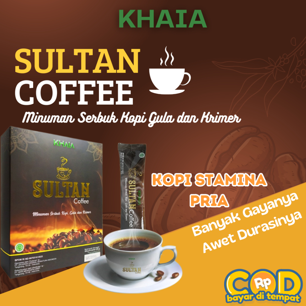 Jual KHAIA Sultan Coffee | Sultan Kopi Stamina Original 1 Box Isi 10 ...
