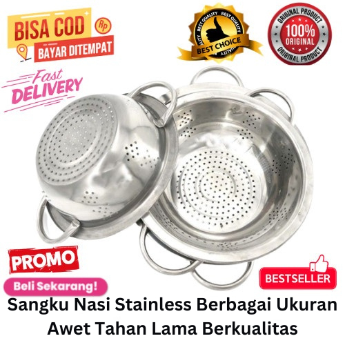 Jual [BISA COD] PROMO Sangku Nasi Stainless Berbagai Ukuran Awet Tahan ...