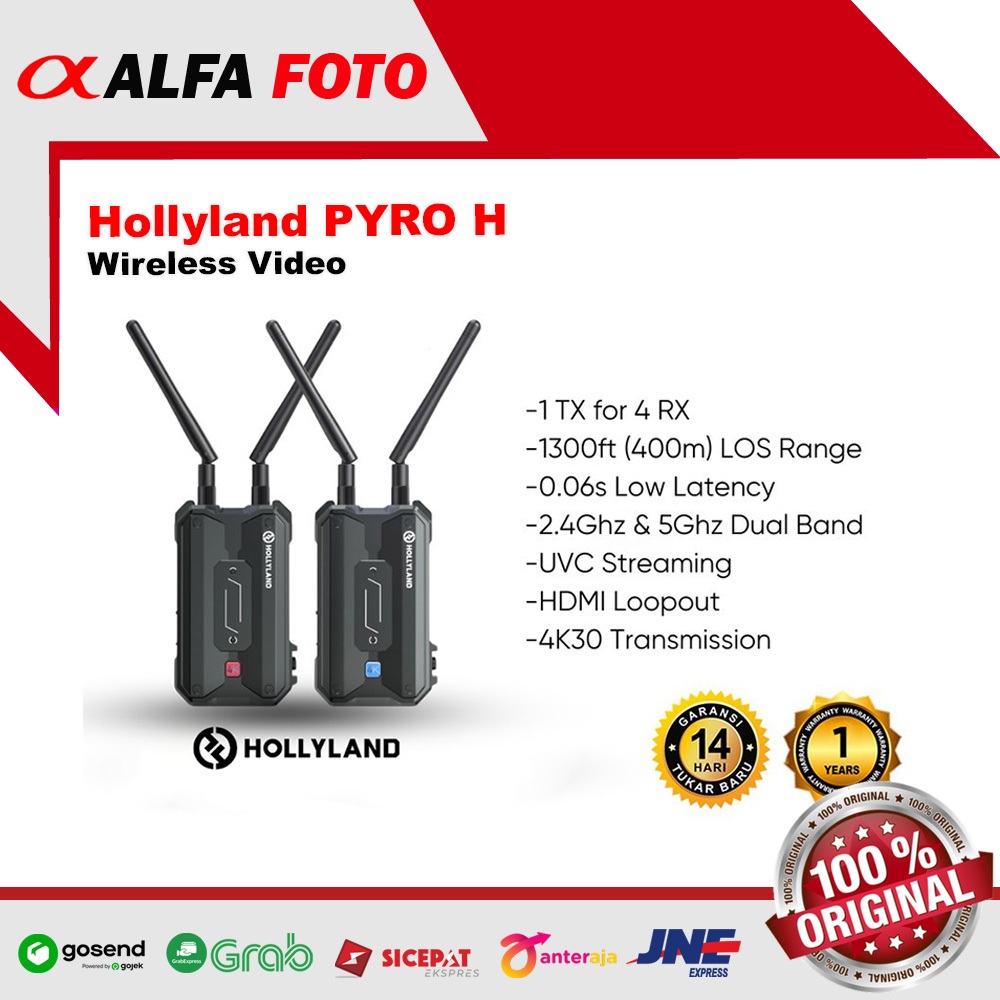 Jual Hollyland Pyro H Wireless Video 4K UHD 1300ft (400m) HDMI LoopOut - 1 Set TX+RX | Shopee ...
