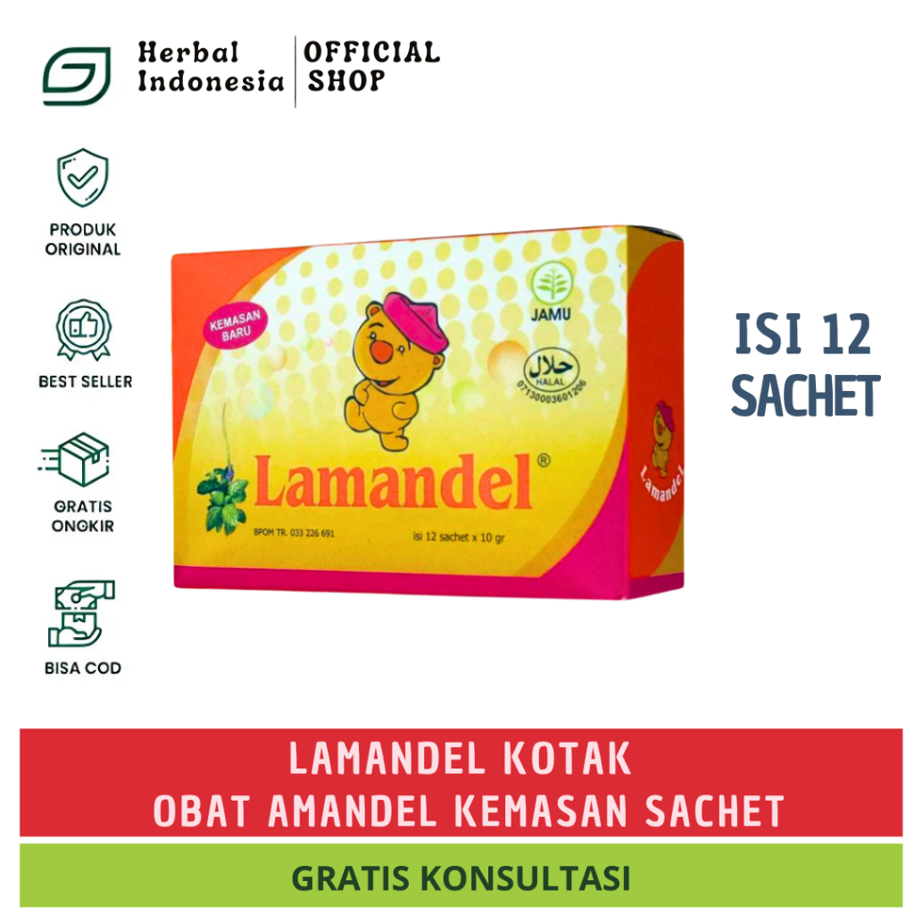 Jual Lamandel Obat Amandel Kemasan Kotak / Sachet | Shopee Indonesia