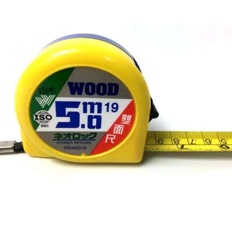 Jual meteran Wood Rol Meter 5m x 19mm - Bolak Balik meteran | Shopee ...