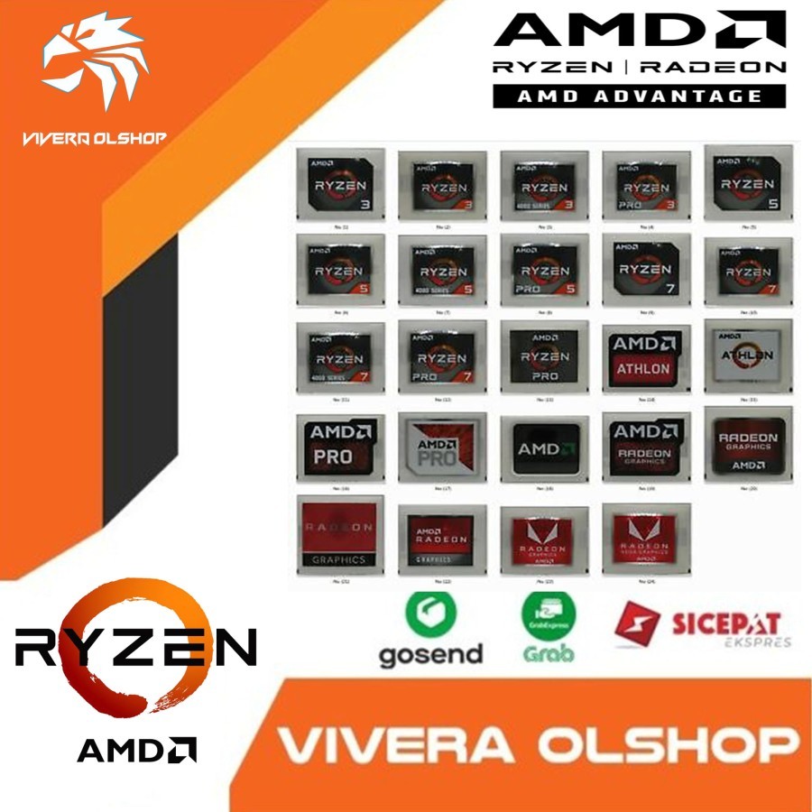 Jual Stiker Processor AMD Ryzen ORIGINAL | Shopee Indonesia