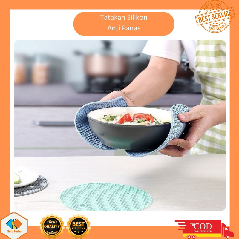 Jual Tatakan Bulat Panci Gelas Anti Panas Tatakan Piring Tebal Silicon ...